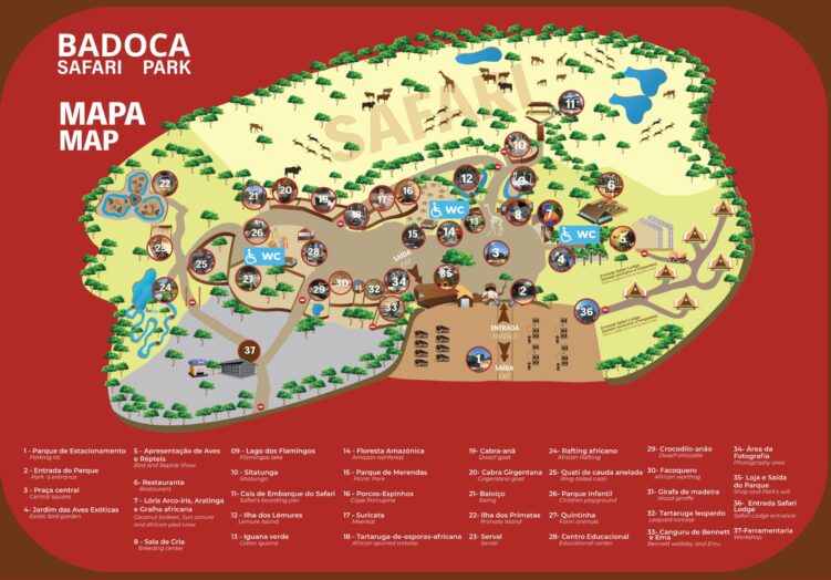 Mapa Badoca Safari Park - Badoca